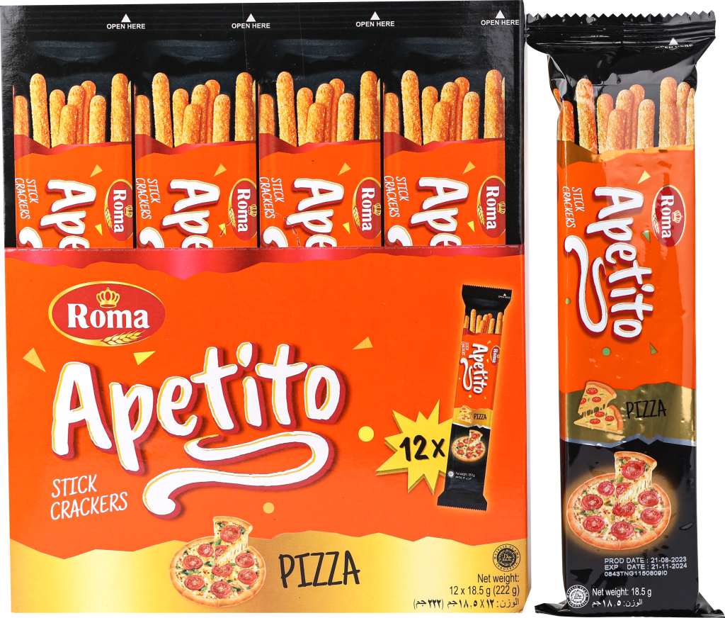 Roma Apetito Pizza Biscuit Sticks 18.5g - Qutoom