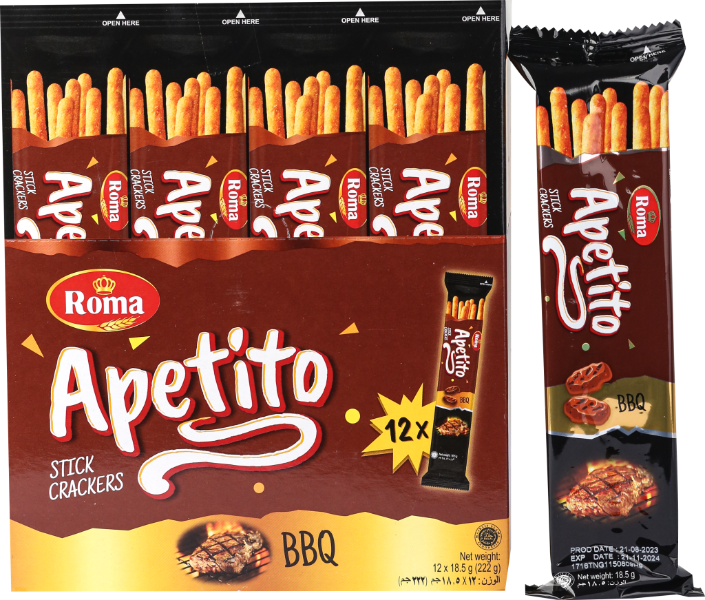 Roma Apetito BBQ Biscuit Sticks 18.5g - Qutoom